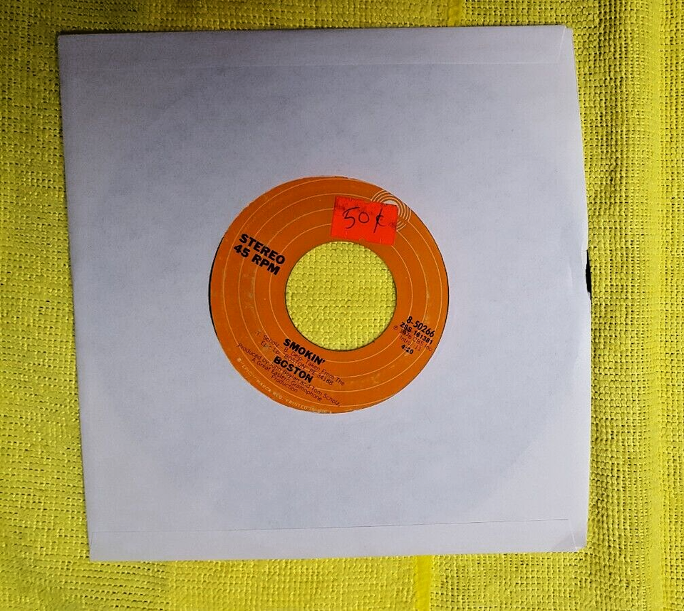 Boston More Than A Feeling/Smokin’ 45 RPM 7” Vinyl Record Epic Records ...