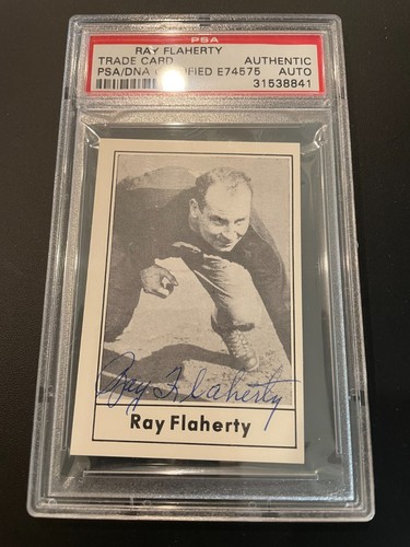 Ray Flaherty Signed 1977 Touchdown Club Card Giants Football HOF PSA ...