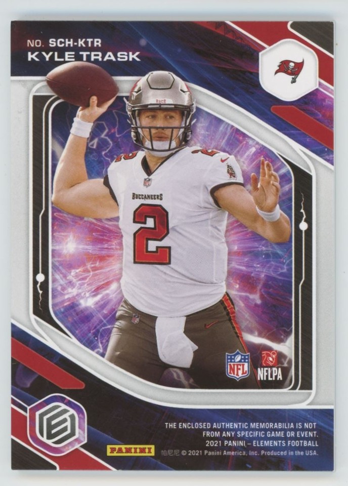 Kyle Trask 2021 Panini Elements Supercharged Silver RC /47 Jersey #SCH ...