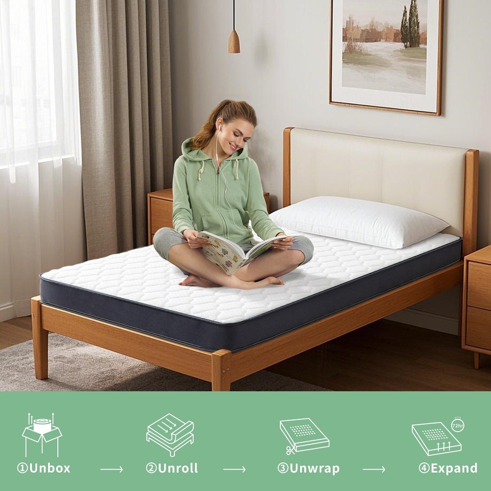 Coolsense Double Breathable Gel Memory Foam Spring Hybrid Mattress Semi ...