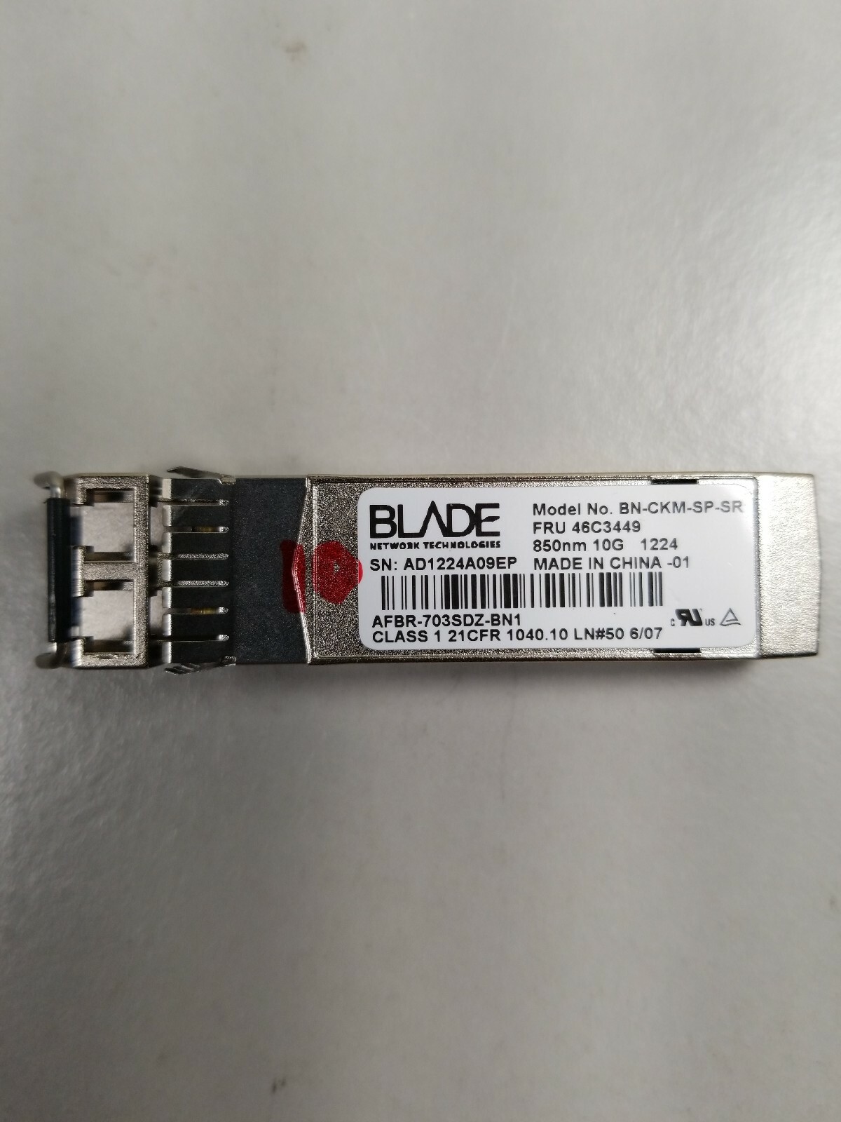 IBM Blade 10G BN-CKM-SP-SR 46C3449 10GBASE-SR MMF SFP+ optic modules | eBay