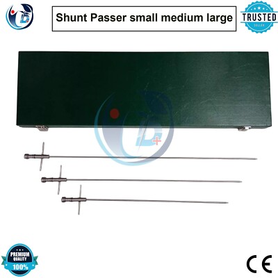 Shunt Passer small medium large length Neurosurgery Instruments 3 Pcs ...