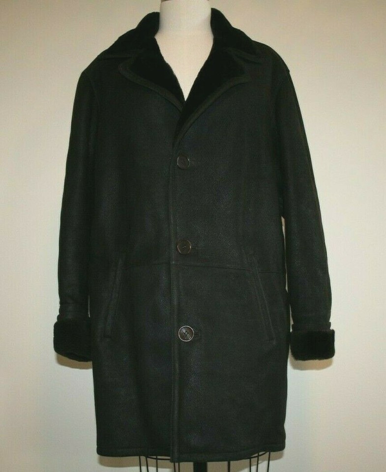 NEW MANZARI MILANO Men's Italian Sheepskin Shearling Jacket Coat sz M-L ...