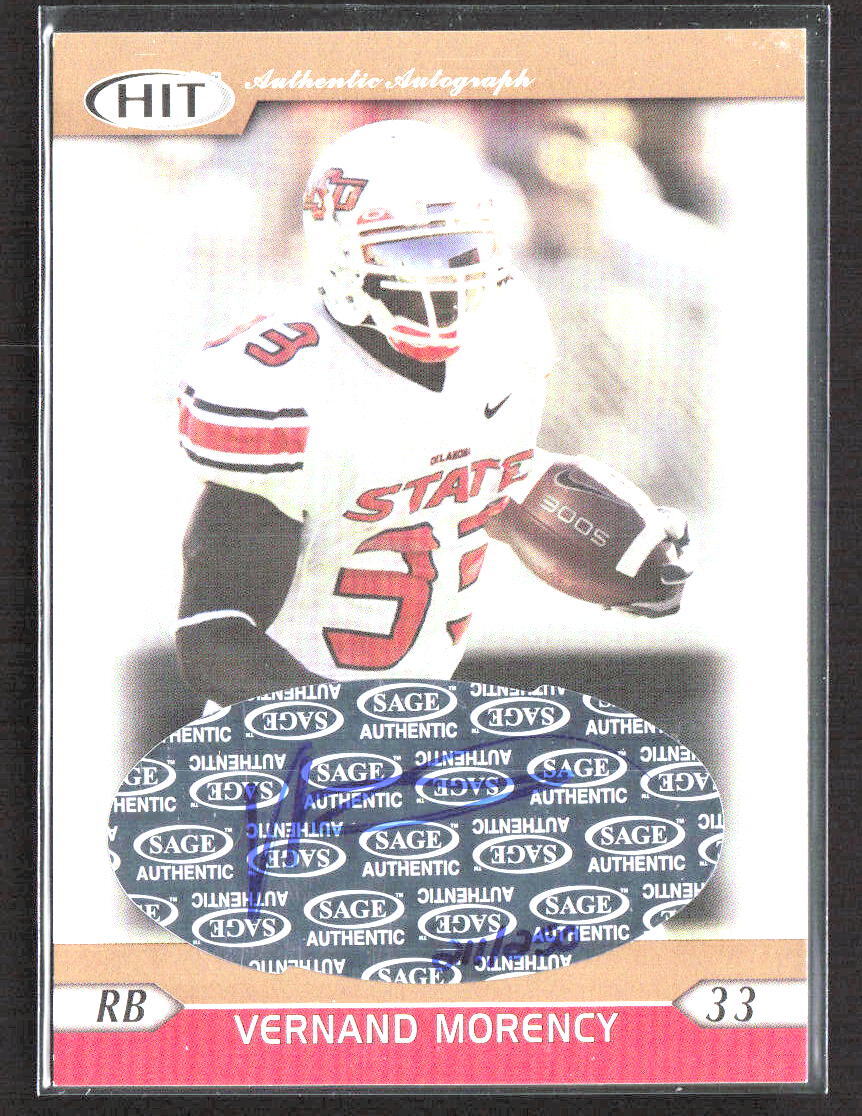 2005 SAGE Hit - Autographs Silver #A33 Vernand Morency (AU, RC) for ...
