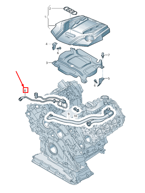 PIPE VENTILATION 06M103217DD AUDI S5 8W S25156751780 (READ DESCRIPTION ...