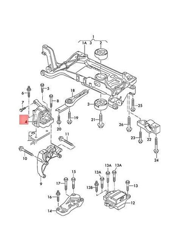 Genuine AUDI VW Q3 Tiguan 8UG 5N2 Engine Mounting Right 5N0199262Q | eBay