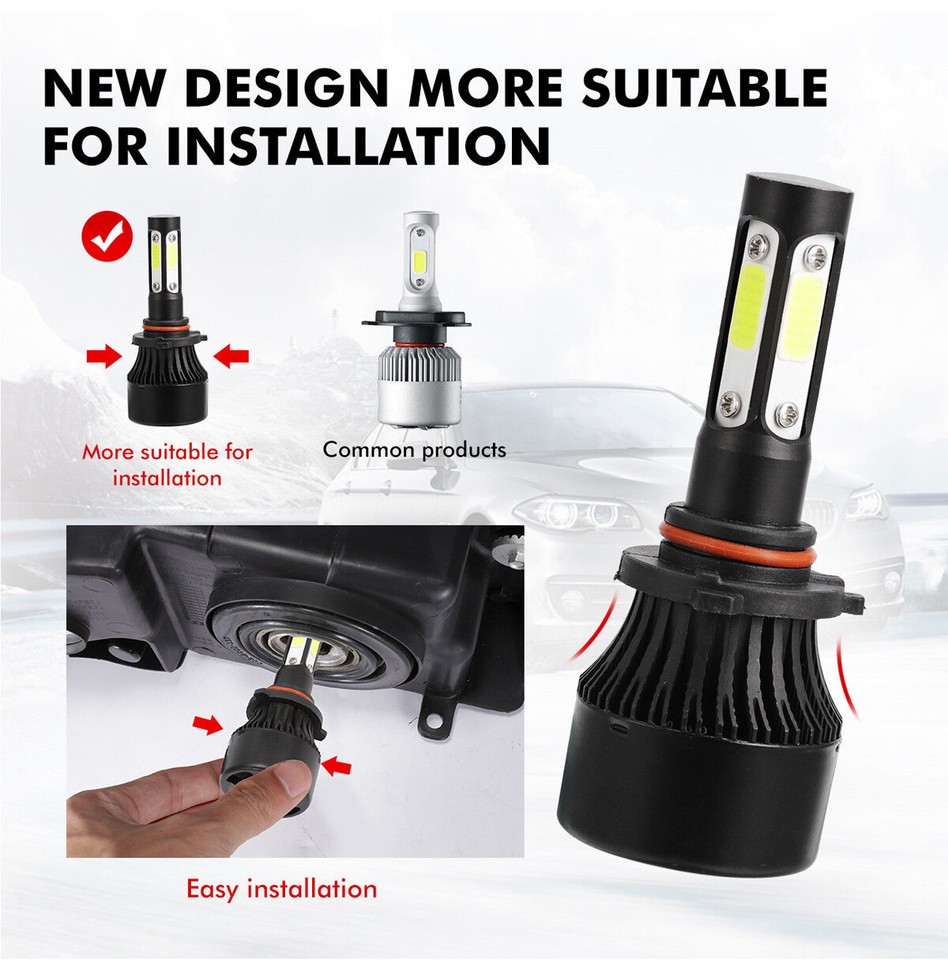 For Corvette C5 1997-2004 4Side 6000K Front LED Headlight High/Low Beam ...