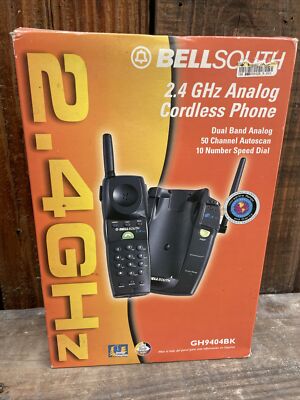BellSouth Cordless Phone 2.4 GHz 50 Channel Autoscan GH9404BK NEW IN ...