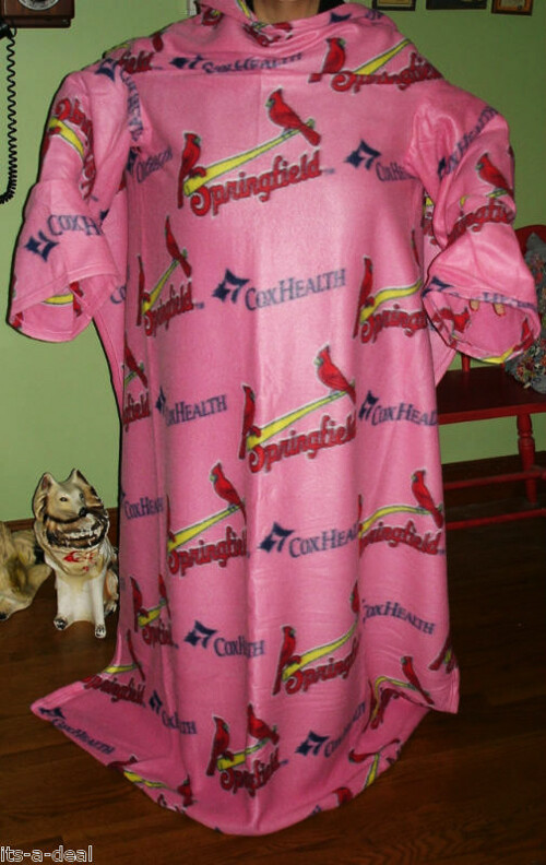 Springfield CARDINALS Pink SNUGGIE sleeves Blanket St. Louis AA Team ...