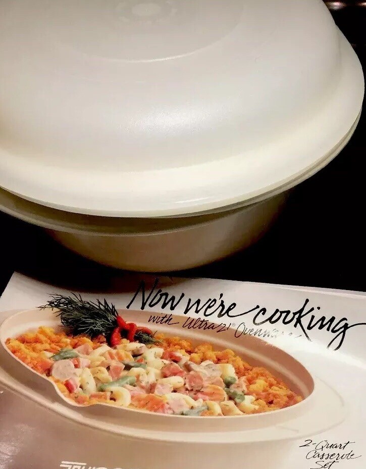 TUPPERWARE NEW USA VINTAGE ULTRA 21 OVENWARE 2 QUART CASSEROLE SET | eBay