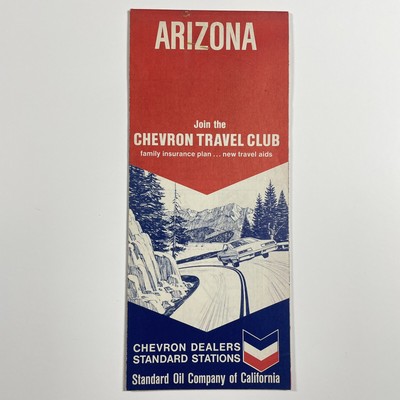 1970 Arizona U.S. Road Map CHEVRON Dealers Standard Station Motor Oil ...