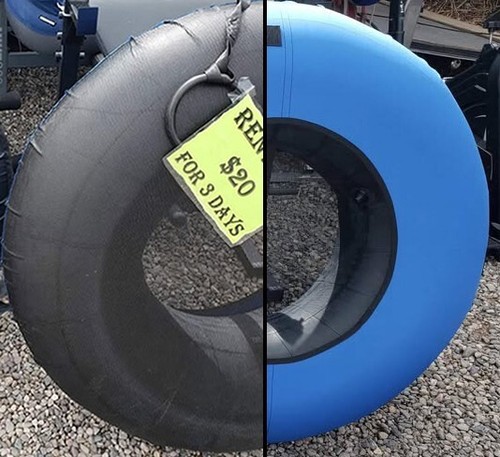 NEW RIVER POOL FLOAT Tire Tube CANVAS MESH-BOTTOM COVER ONLY | eBay