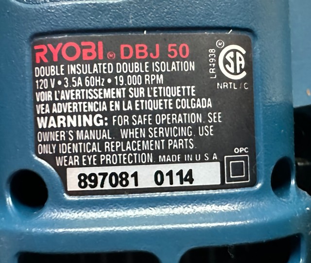 Ryobi Detail Biscuit Joiner Model DBJ50 Tb2 for sale online | eBay