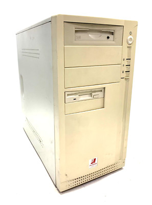 Vintage Power Computer PC Beige ATX Computer Case w/ Zip and Floppy ...