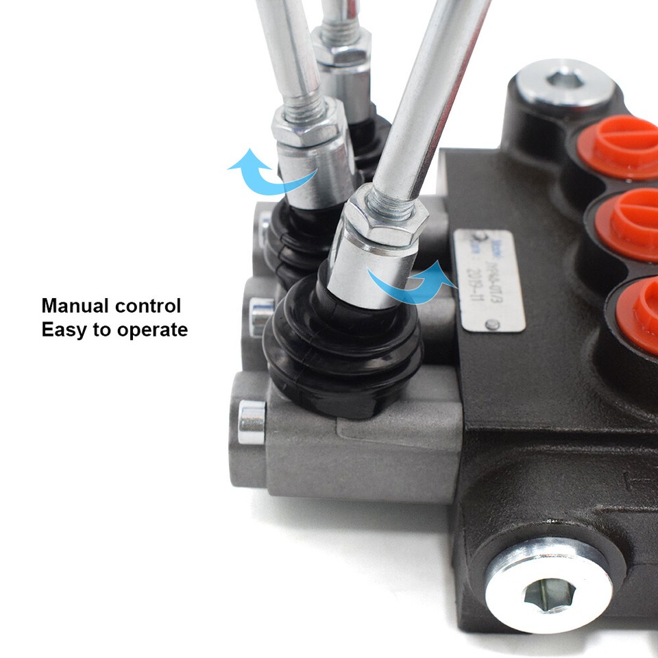 3 Spool Hydraulic Directional Control Valve Pressure Valves11 GPM 40L ...