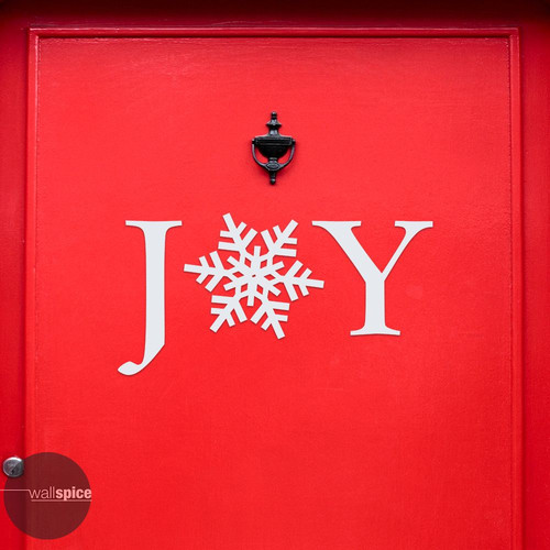 Joy Snowflake Vinyl Wall Decal Sticker Christmas Winter Holidays | eBay