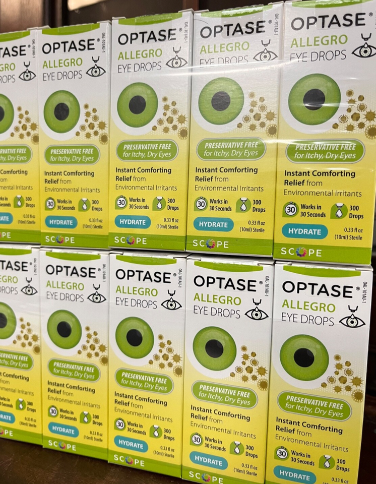 Optase Allegro Eye Drops for Dry Eyes Lubricating Eye Drops 0.33 oz ...