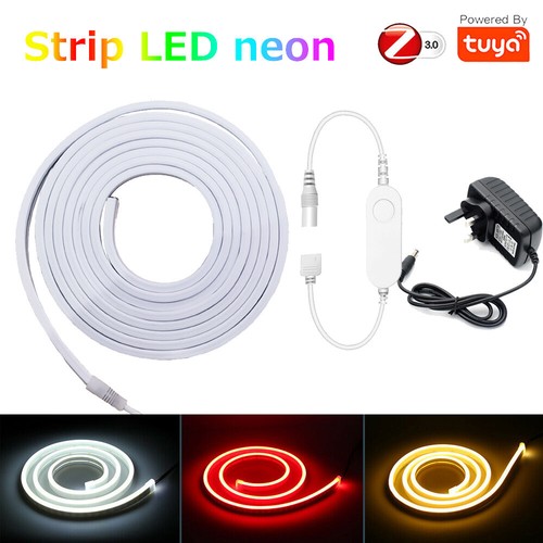 1-5m Zigbee 3.0 Neon LED Strip 12V RGB Warm White Flexible Rope ...