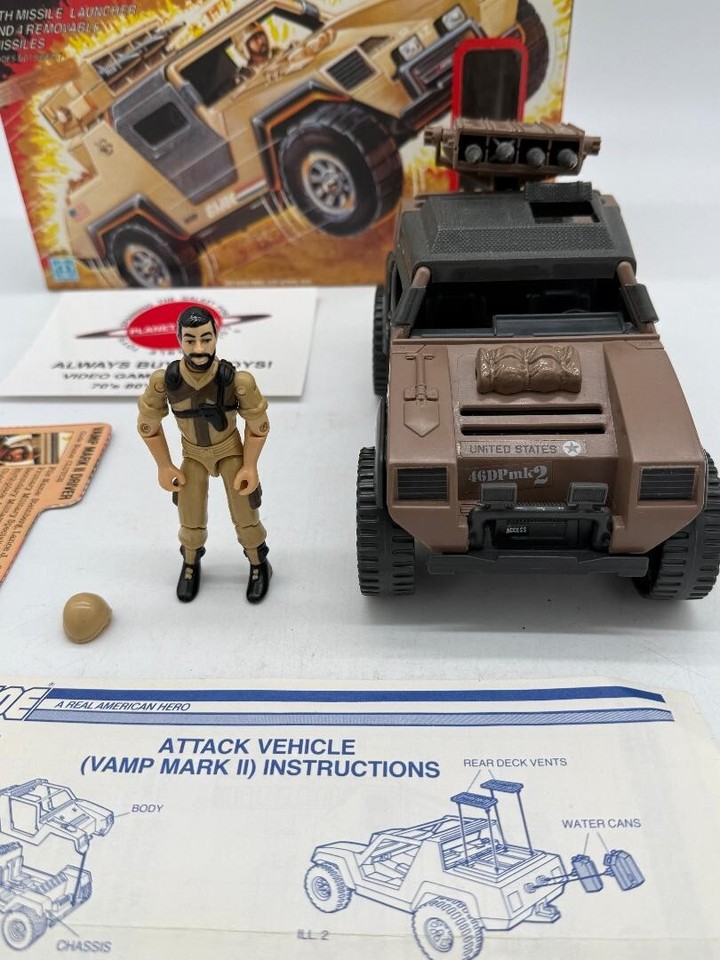 1984 VAMP Mark II & Tan Clutch Complete w/ Box GI Joe Vehicle Figure | eBay