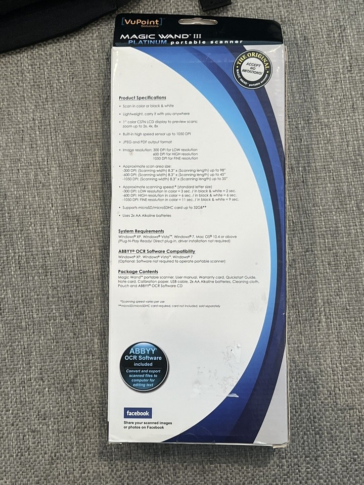 VuPoint Solutions Magic Wand III 3 Platinum Portable Scanner ST442PE ...
