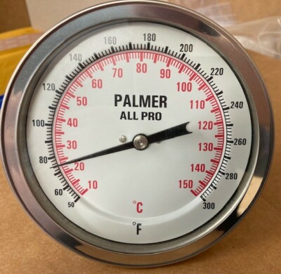 PALMER INSTRUMENTS INC 5AP 2.5 50/300 F&C ALL PRO Welded SS Bimetal ...