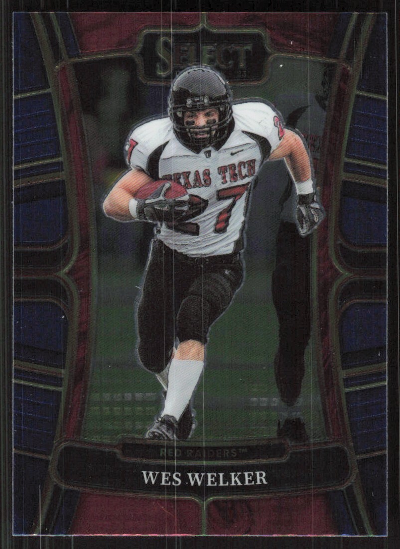 2023 Panini Select Draft Picks Wes Welker Texas Tech Red Raiders #98 ...