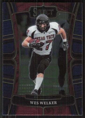 2023 Panini Select Draft Picks Wes Welker Texas Tech Red Raiders #98 ...