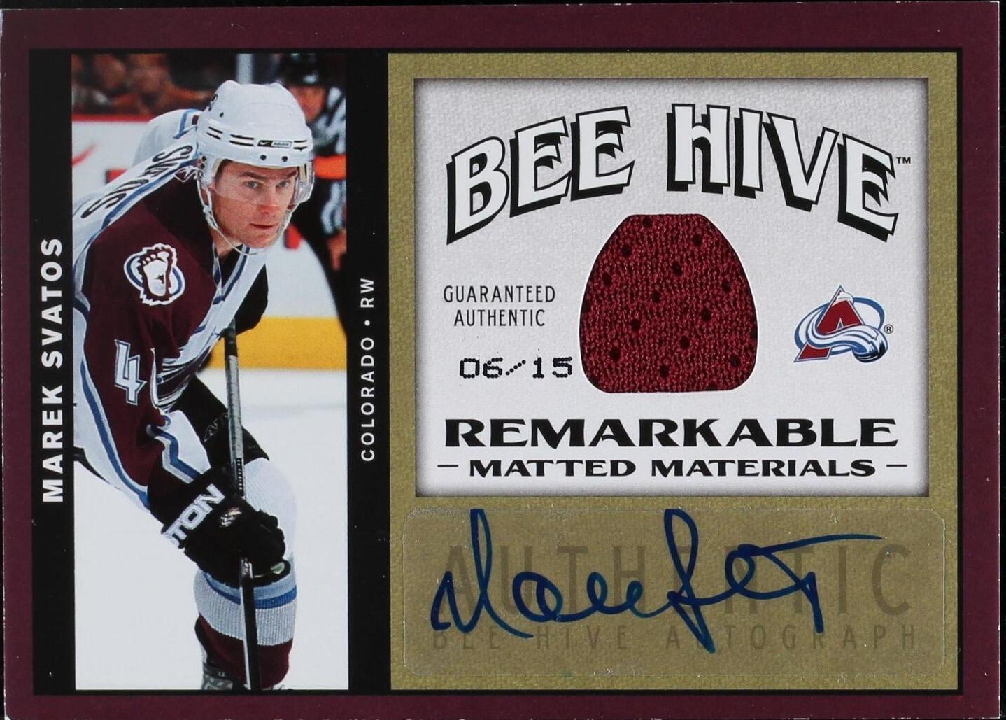 2006-07 Upper Deck Bee Hive - Matted Materials Marek Svatos #MM-SV ...