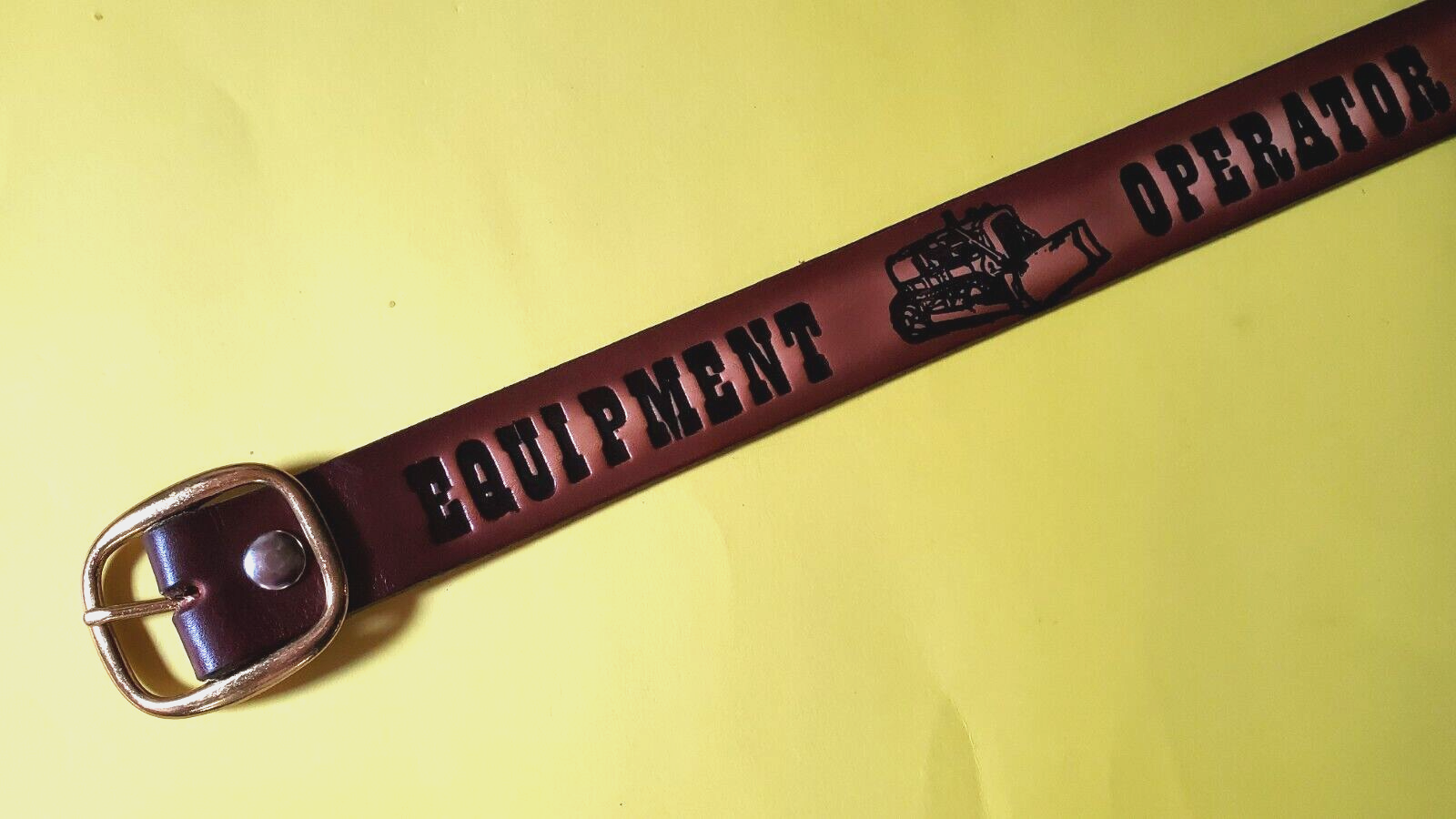 EQUIPMENT OPERATOR BELT LEATHER Genuine Cowhide 1 1/2" & Standard funct ...
