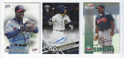 3 Baseball Autos; Randall Simon, Carlos Asuaje, Randall Simon | eBay