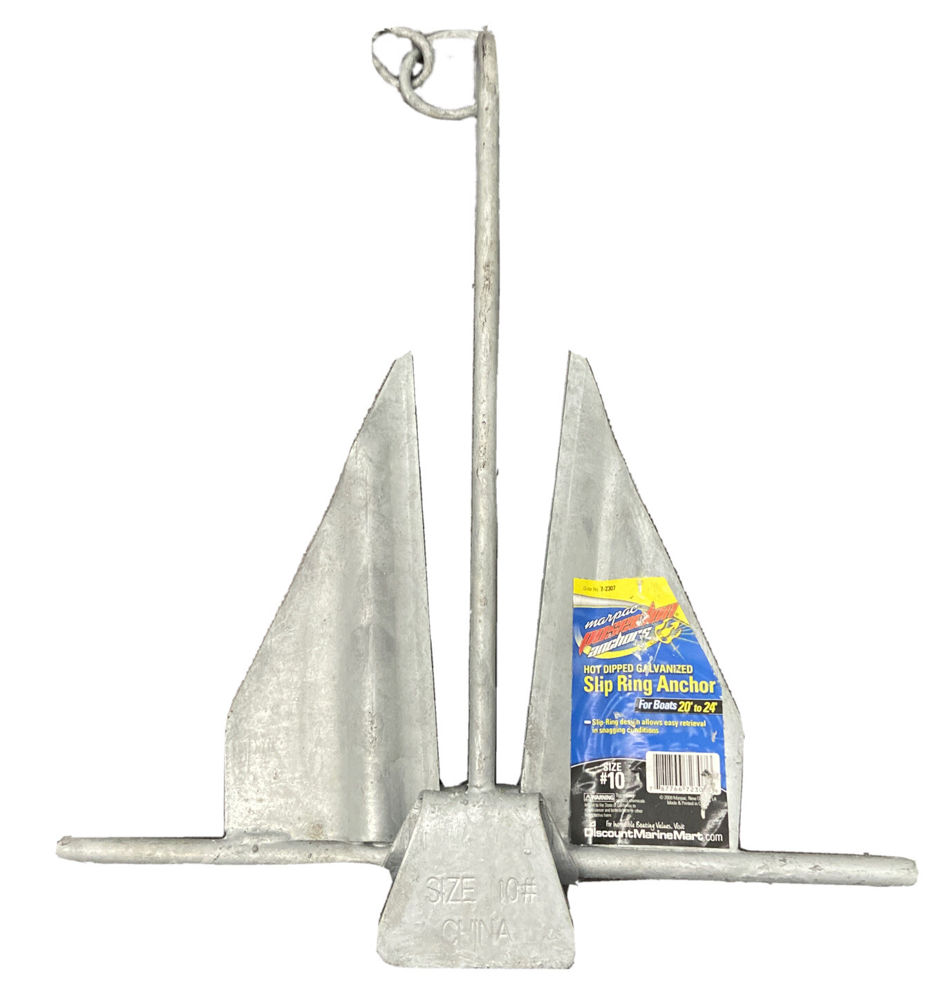 BOAT MARINE #10 POSEIDON Galvanized Slip Ring Anchor for Boats 20 to 24 ...