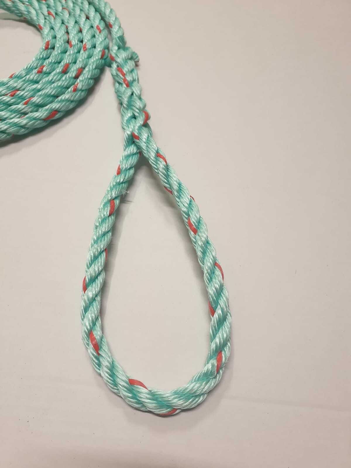 14mm 3 Strand Polysteel Mooring Rope With Loop & Back Splice Choose ...