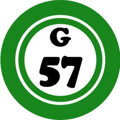 G 57 G57 Bingo Ball - 3 Inch Circle Sticker 3" x 3" - Hobby Number ...