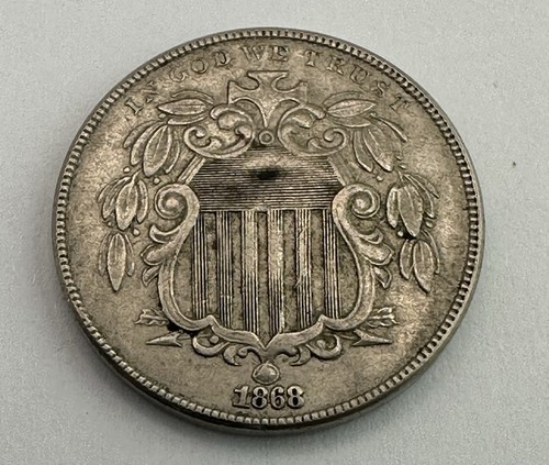 1868 Shield Nickel US 5 Cents Coin | eBay
