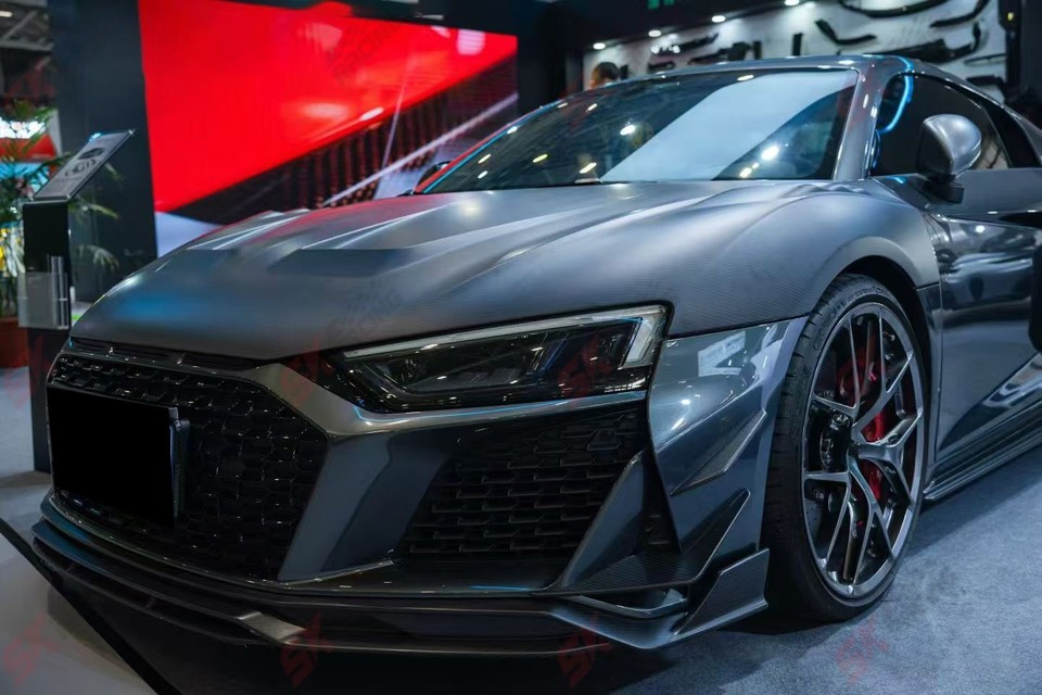 Front Hood Panels Cover Fits Audi R8 2020-23 Dry Twill Carbon/Dry ...