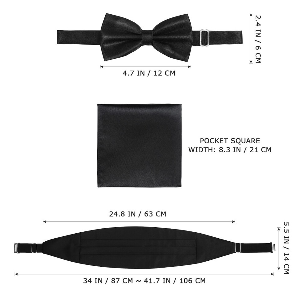 Formal Wear Cummerbund Set Tuxedo Men's Girdle Suit Travel Black Cumberbund | eBay