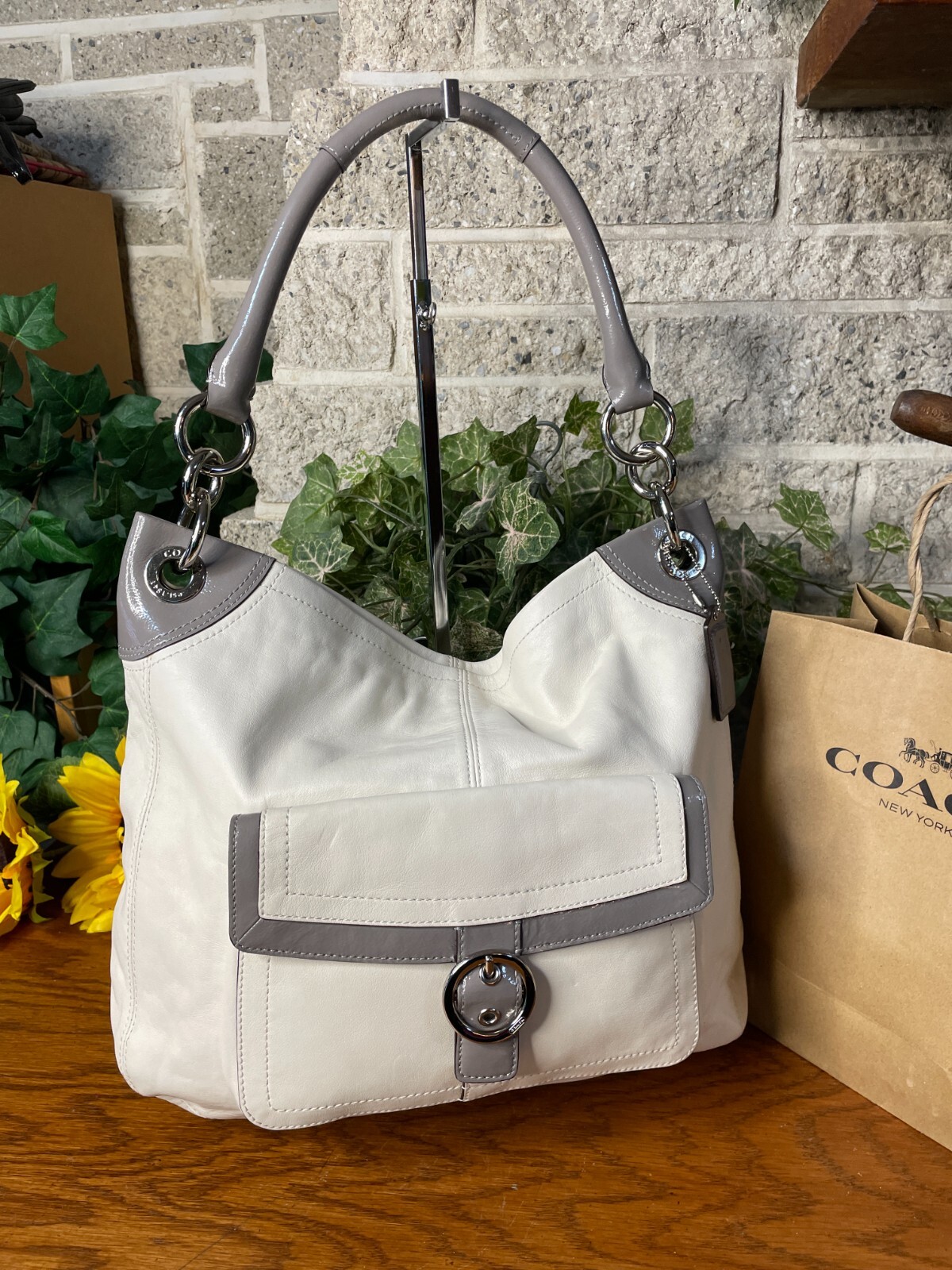 COACH IVORY LEATHER PENELOPE SHOULDER HOBO 18889 HAND… - Gem