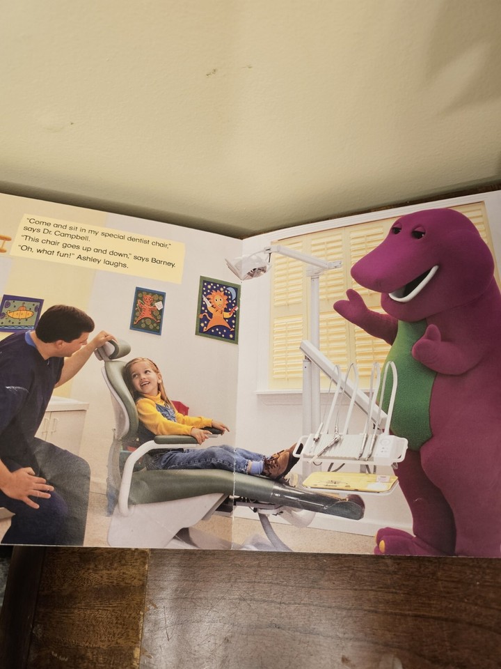 Barney Goes to the Dentist Paperback Book Kids 1990s Linda Cress Dowdy ...