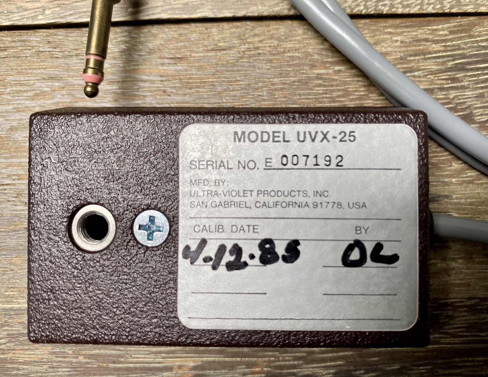 UVP Model UVX Portable Digital Radiometer W/ UVX-25 Wired Sensor ...