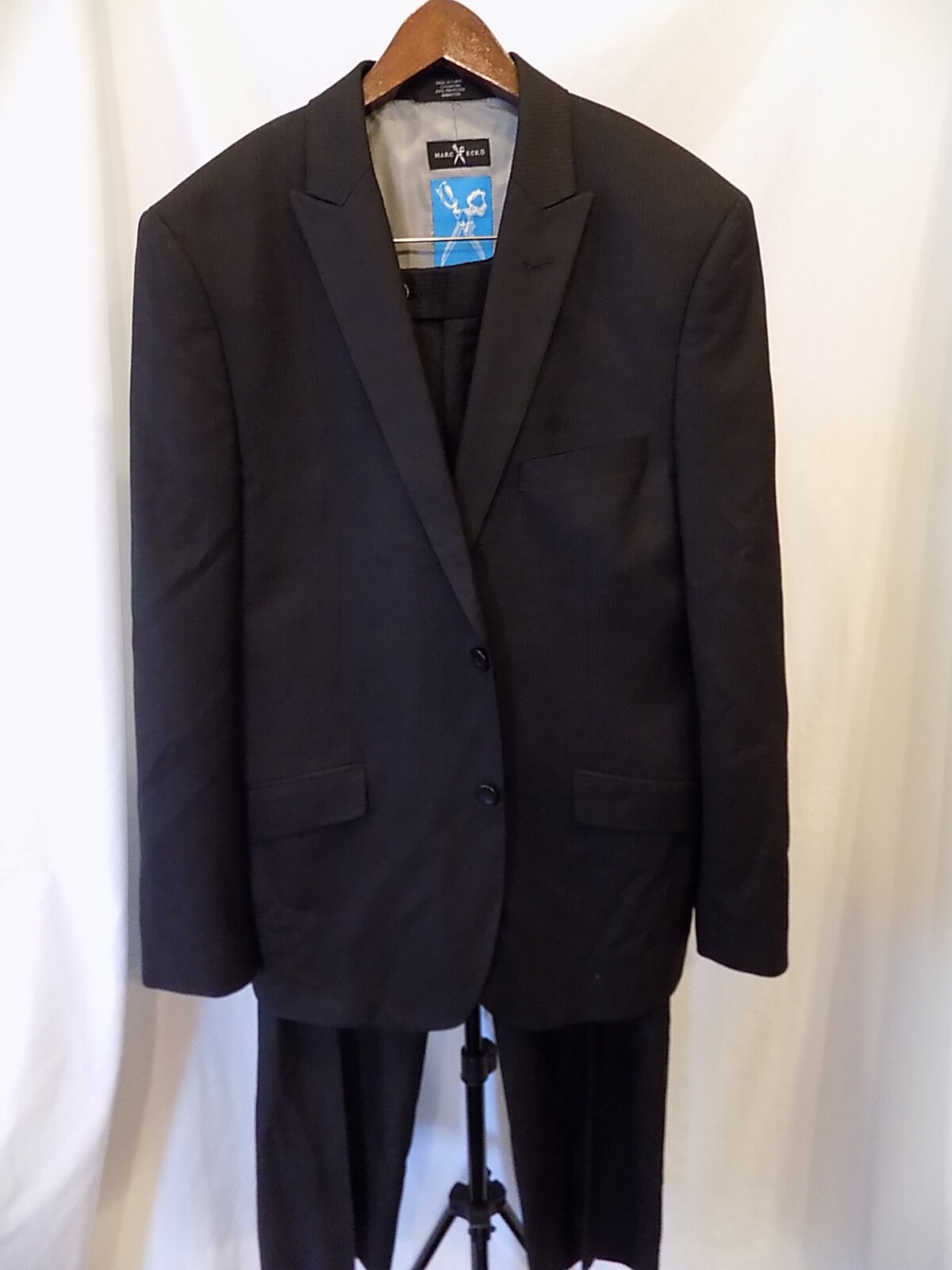 MARK ECKO Black Striped 2Pc Pant Suit Mens 42R/36W (1… - Gem
