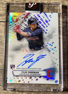 TYLER FREEMAN 2023 Topps Pristine Encased Refractor RC Autograph Auto # ...