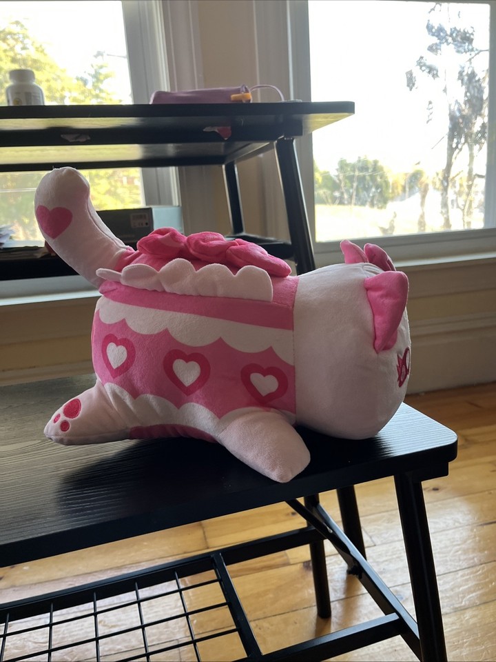 Aphmau Mystery MeeMeows Large 11" KC Cake Cat Pink Classic Plush Kitty ...