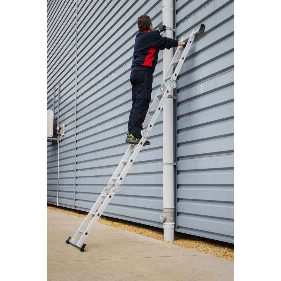 4-Way Aluminium Folding Platform Ladder - BS EN 131 | eBay UK