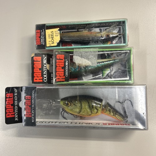 Rapala Fishing Lure Lot Of 3 Jointed Shad Rap, Silver Shiner, Sinking Plongeant | eBay