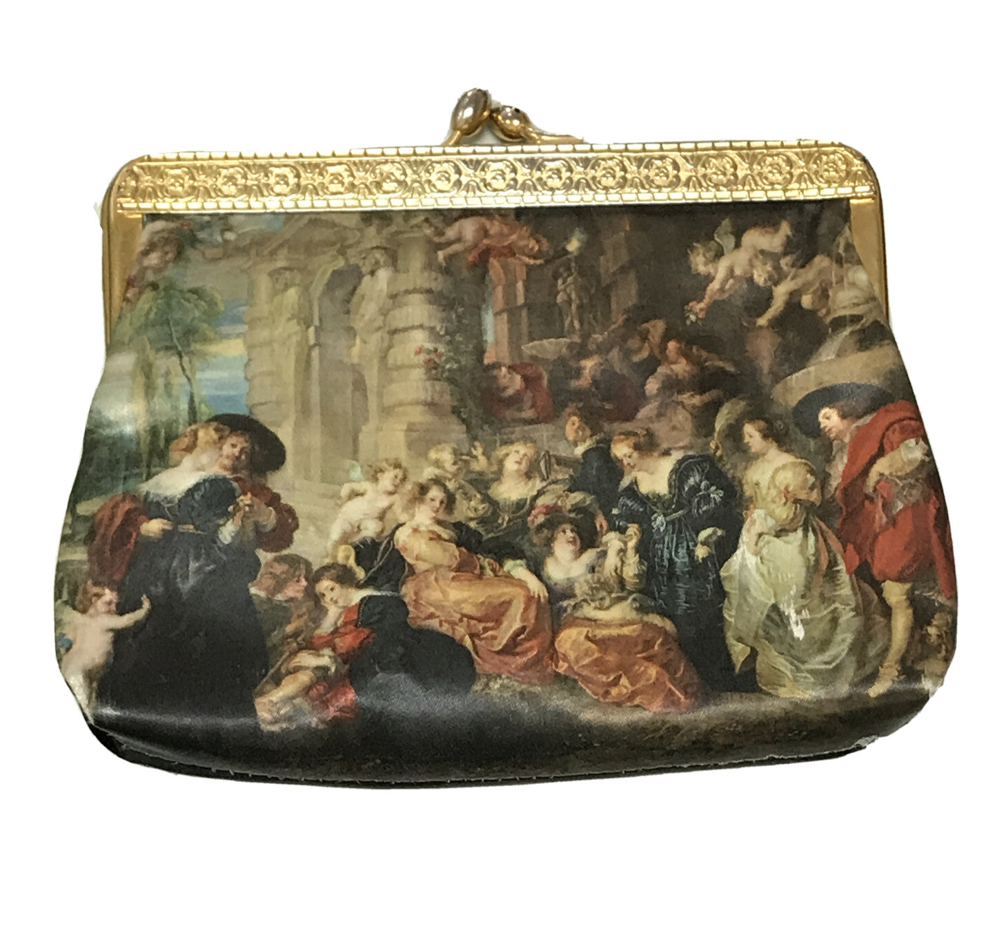 GARBO MILANO ITALY DESIGNER WALLET & CHANGE PURSE CARRY BAG ANGELIC OLD ...