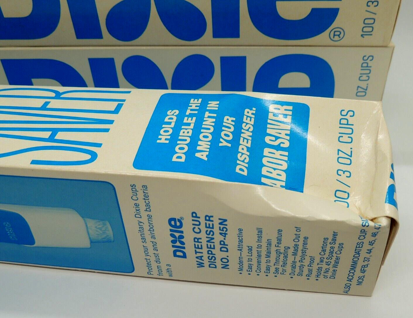 Vintage Lot of DIXIE Water Cups Space Saver No.45 NOS 100 Count/3 oz ea ...