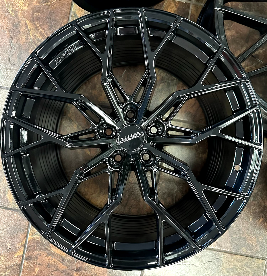19X10 20X12 VARRO VD41x GLOSS BLACK WHEELS TIRES CORVETTE C6 C7 C8 Z51 ...