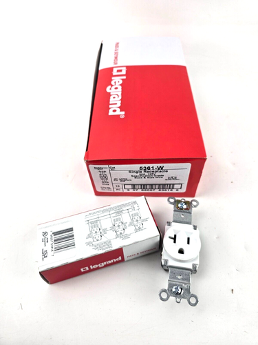 10pcs Pass & Seymour Legrand 5361-W Single Receptacle 20A 125V | eBay