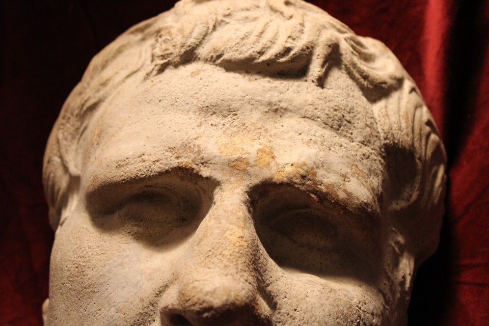 Greek Roman Head Caproni Style Plaster College Caesar Mythology God ...