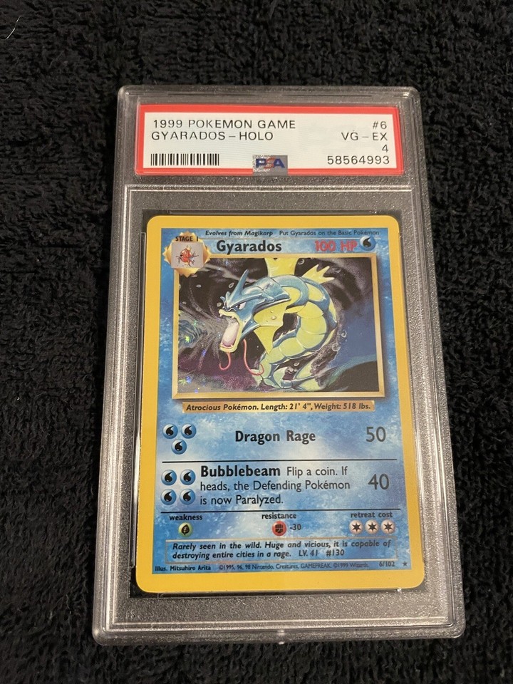 Pokémon TCG Gyarados Base Set 6/102 Holo Unlimited Holo Rare PSA 4 | eBay